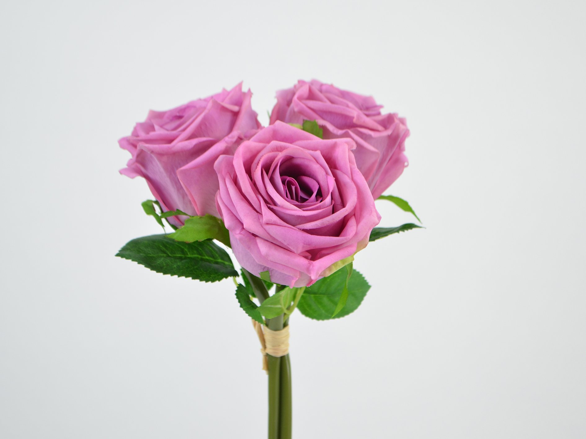 DEKO FLORALE, Kunstig buket med roser, 29 cm, lyserød, real touch ...